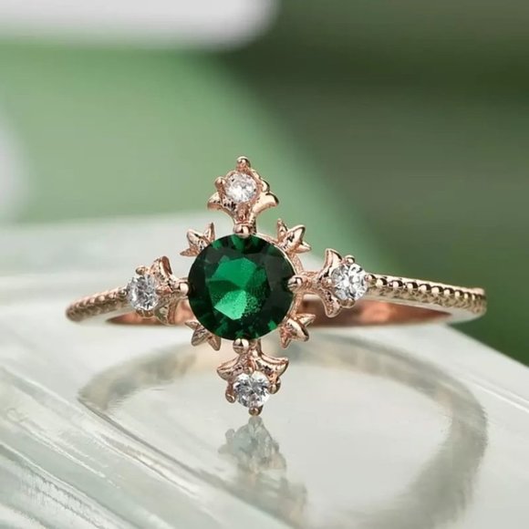 Jewelry | Luxury Cz Emerald Engagement Ring | Poshmark